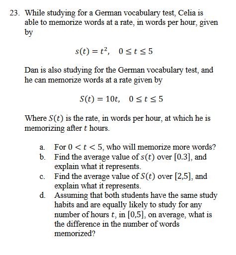 Solved 23. While studying for a German vocabulary test, | Chegg.com