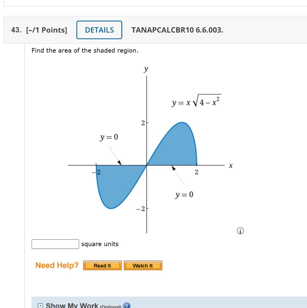 Solved Find the area (in square units) of the region under | Chegg.com