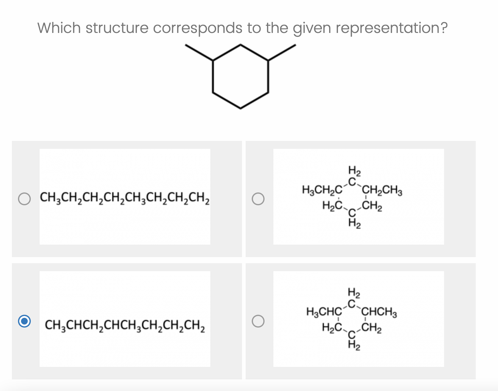 Solved Which structure corresponds to the given | Chegg.com
