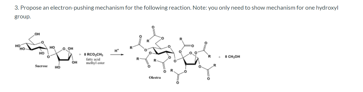 Solved 3. Propose an electron-pushing mechanism for the | Chegg.com
