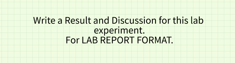 Solved Write a Result and Discussion for this lab | Chegg.com