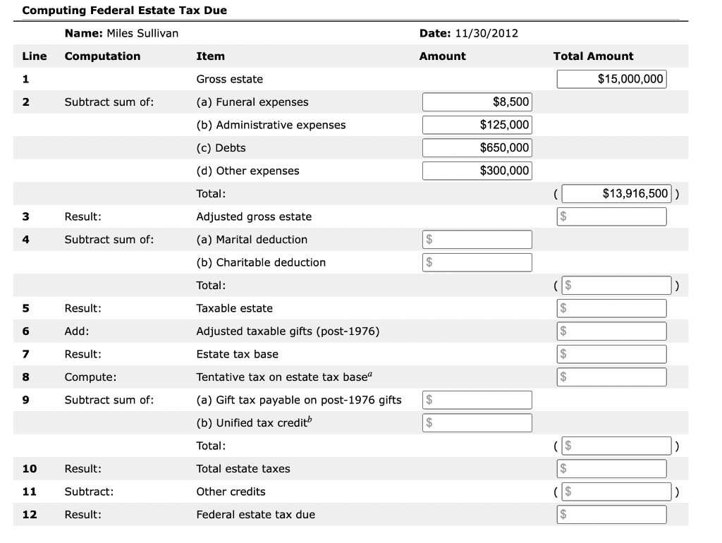 Solved 8. Computing the federal transfer tax - Practice 1 | Chegg.com