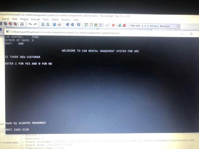 Solved Executing Dev C311 File Edit Search View Project 3676