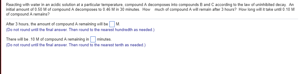 Solved Reacting with water in an acidic solution at a | Chegg.com