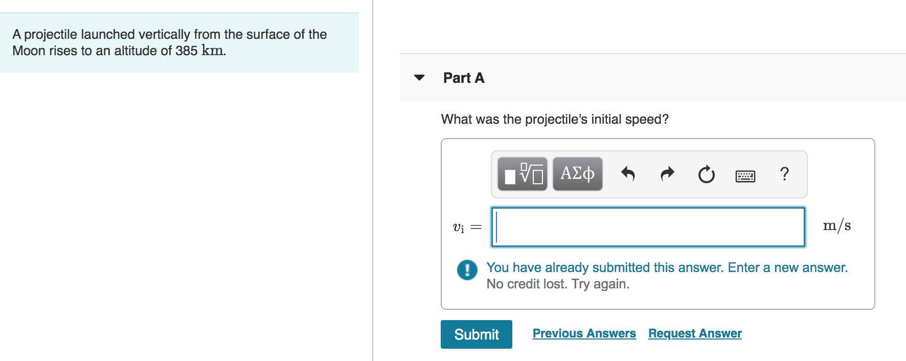 Solved A projectile launched vertically from the surface of | Chegg.com