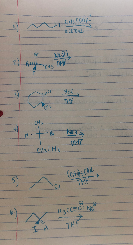 Solved CH3COOK attfort Br NASH CH3 DMF 7 H2O THE CH3 CH3 4) | Chegg.com