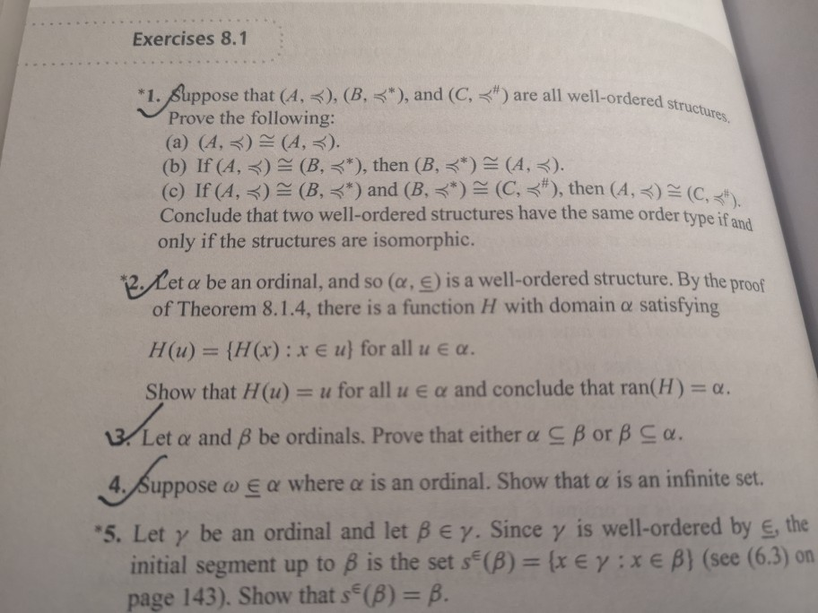 Exercises 8.1 ced structures. *1. Suppose that (A, | Chegg.com