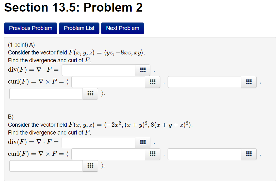 Solved Section 13.5: Problem 2 Previous Problem Problem List | Chegg.com