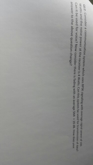 Consider a communication system which uses BPSK | Chegg.com