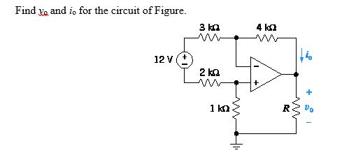 Solved Find i_(0)v ﻿v0Q ﻿and i0 ﻿for the circuit of | Chegg.com
