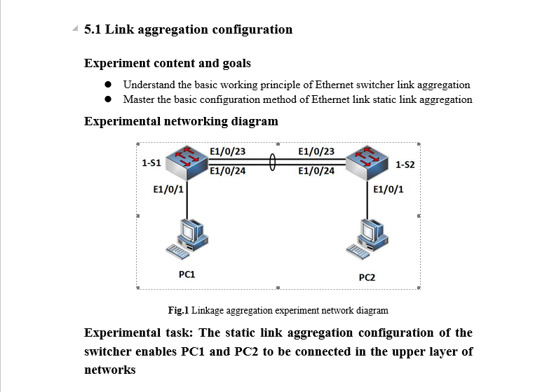 Solved 45 1 Link Aggregation Configuration Experiment