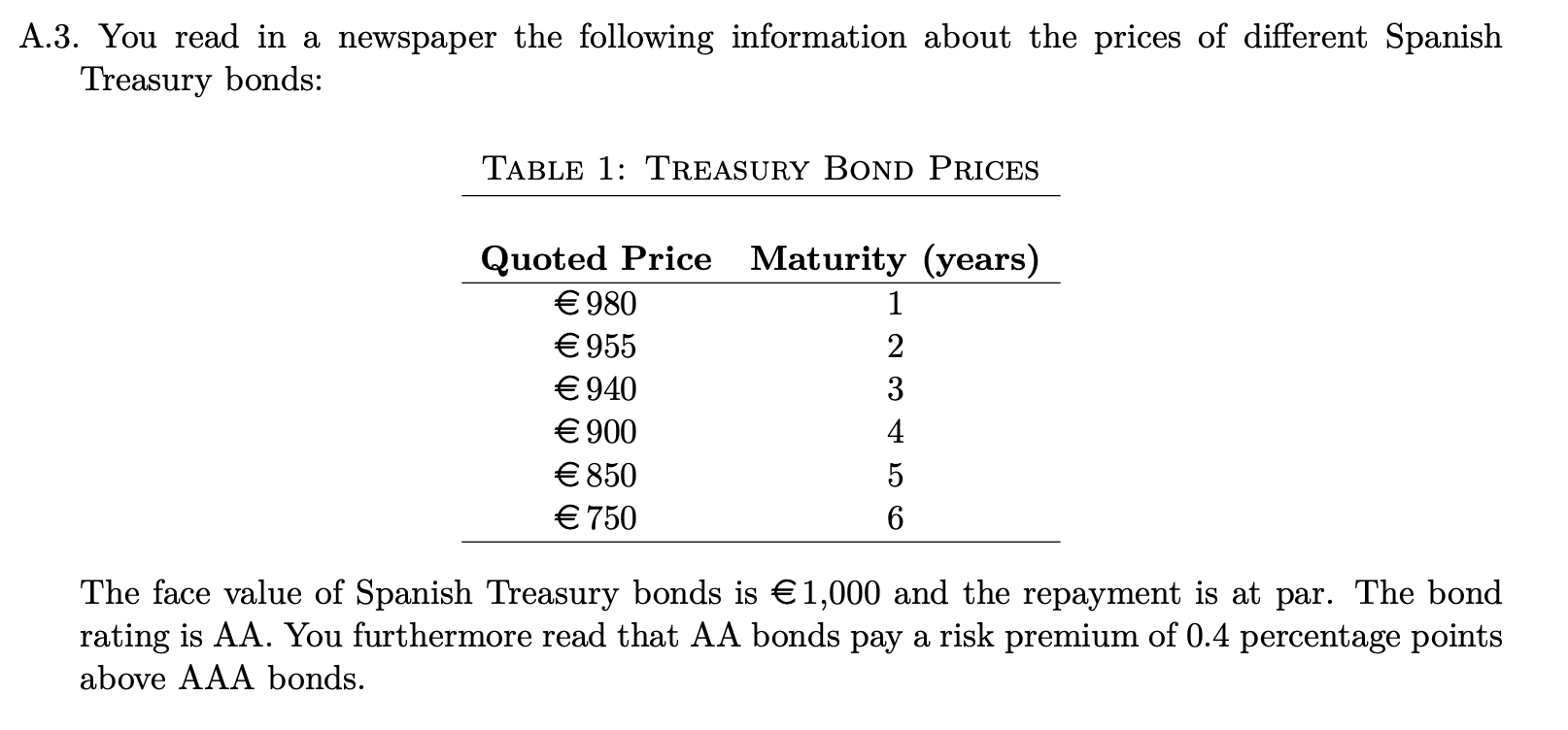 A.3. You read in a newspaper the following | Chegg.com