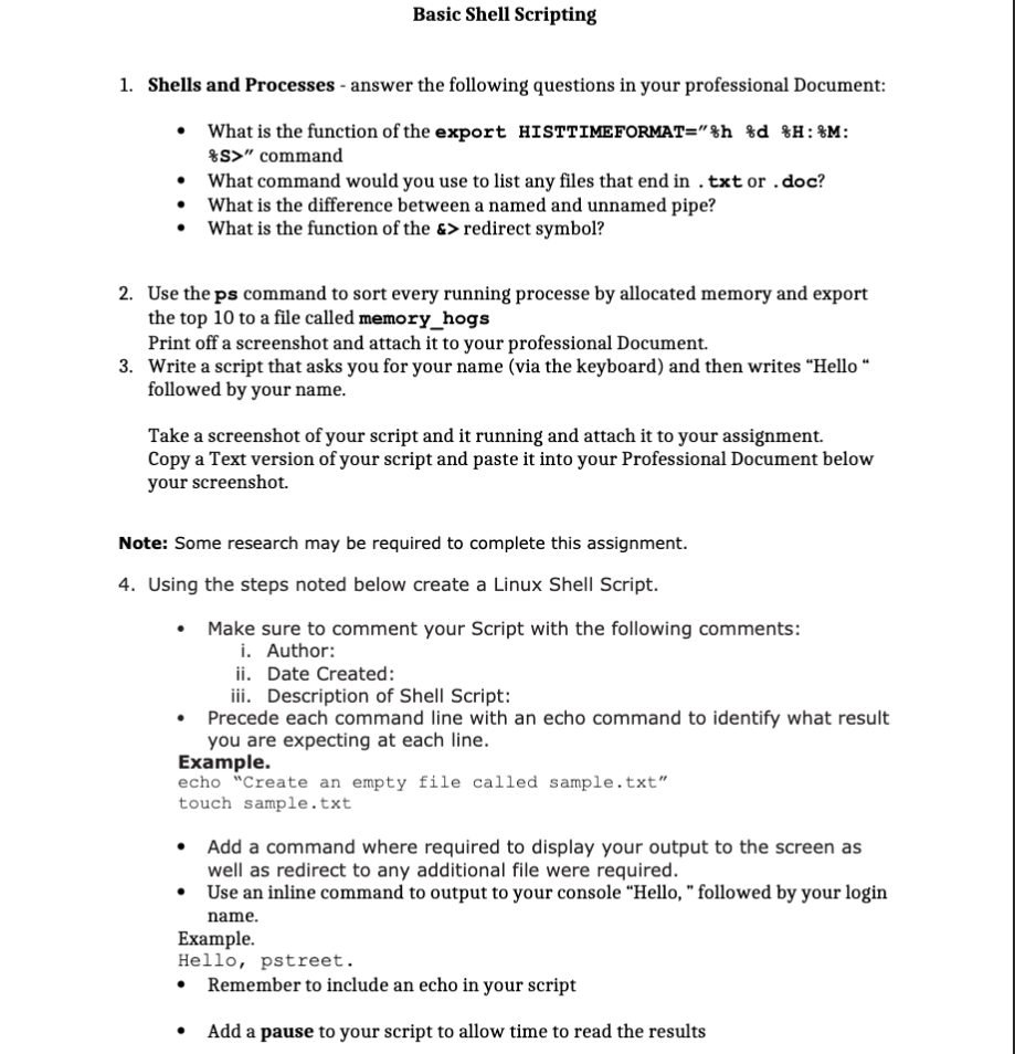 Solved Topics being covered this week: • Shell Scripting • | Chegg.com