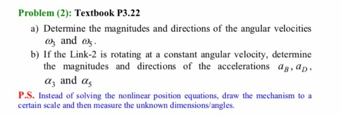 Solved 3.22 Fr the double-slider linkage in the posture | Chegg.com