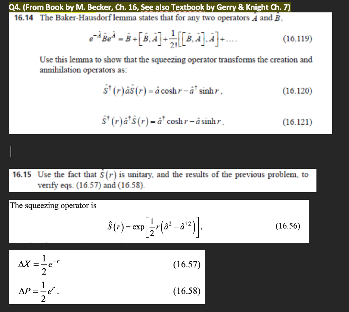Solved Q4. (From Book by M. Becker, Ch. 16, See also | Chegg.com