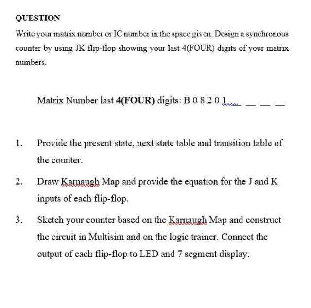 Solved design synchronous counter that counts the sequence | Chegg.com