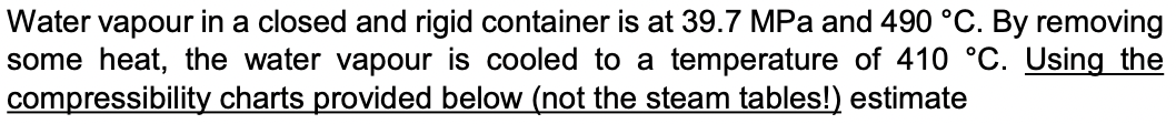 Solved Water vapour in a closed and rigid container is at | Chegg.com