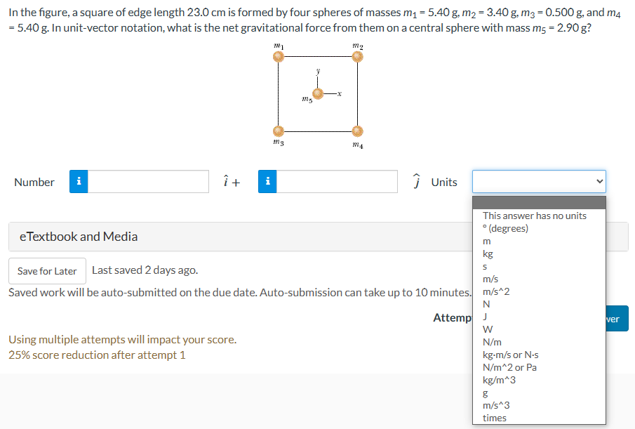 Solved 1. ﻿In the figure, a square of edge length 23.0 ﻿cm | Chegg.com