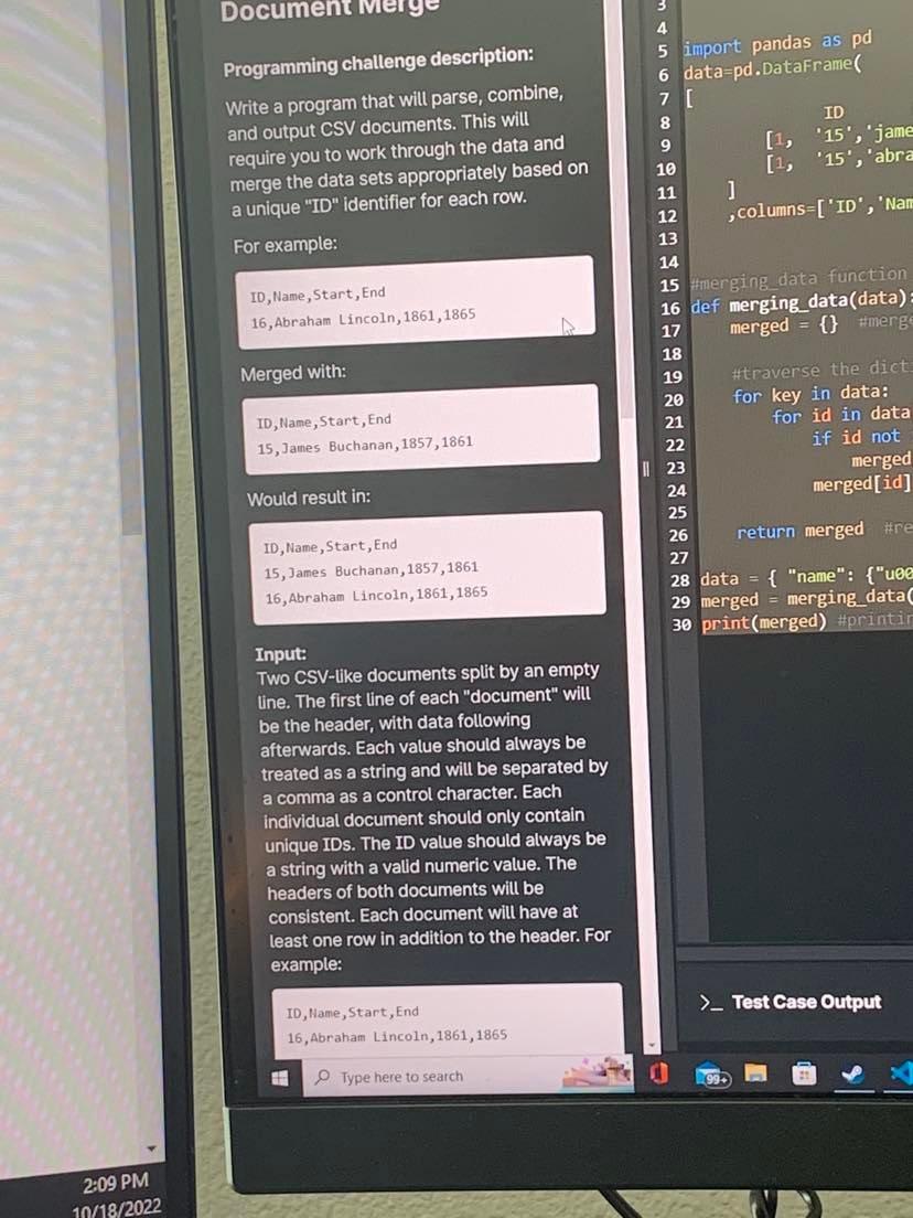 Programming challenge description: 4 impont pandas as | Chegg.com