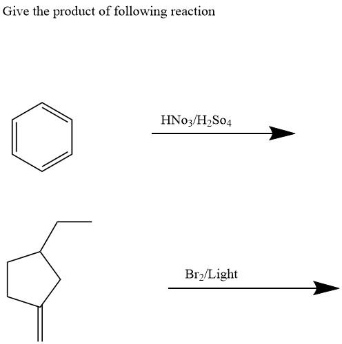 Solved Give the product of following reaction HN03/H S04 | Chegg.com