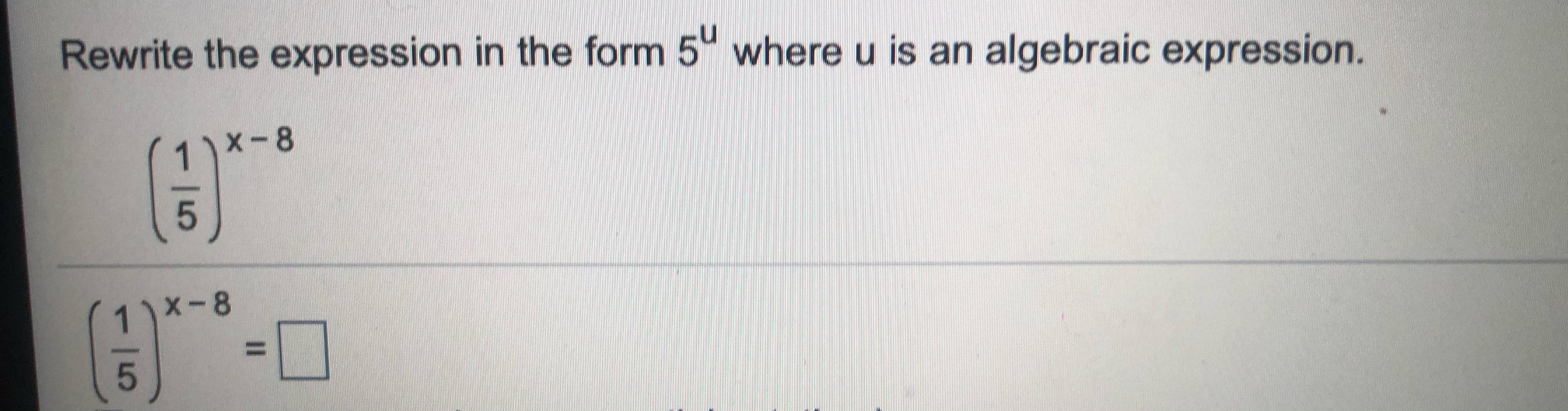 Solved Rewrite the expression in the form 5' where u is an | Chegg.com