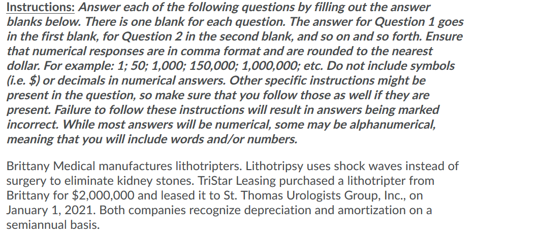 Solved Instructions: Answer each of the following questions | Chegg.com