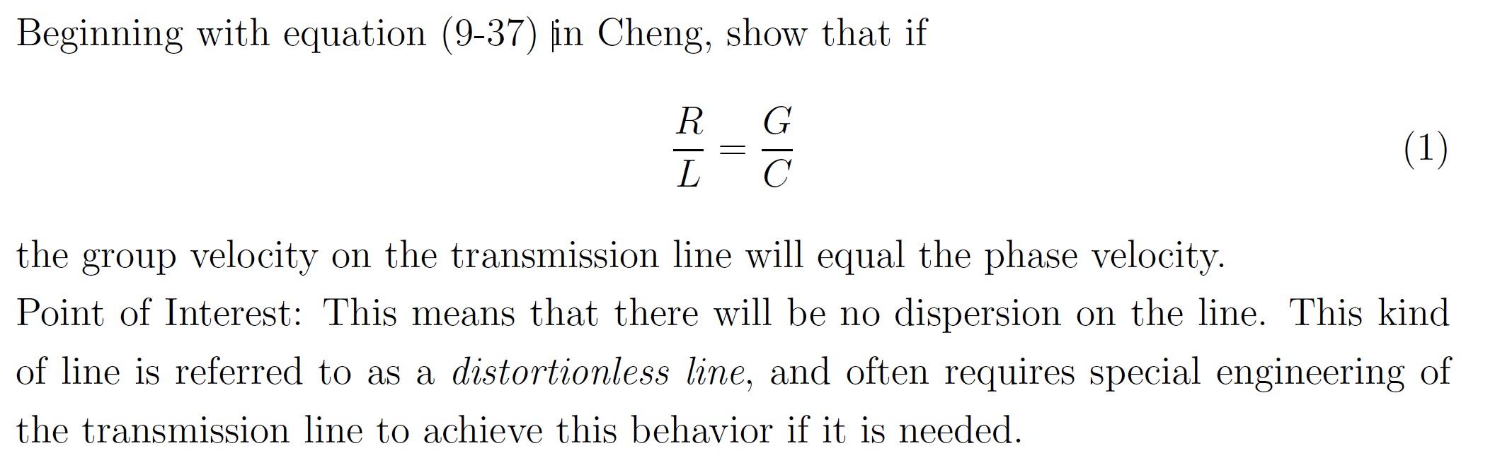 Solved Beginning with equation (9-37) in Cheng, show that if | Chegg.com