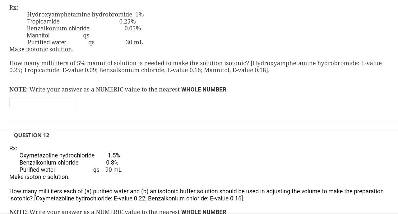 Rx: Hydroxyamphetamine hydrobromide 1% Tropicamide | Chegg.com