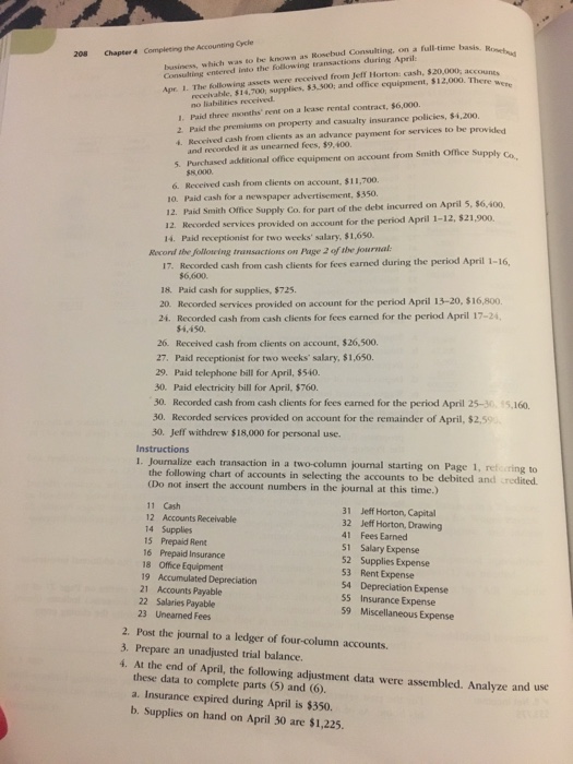 Solved OBJ 4, 5 PR 4-5B Complete accounting cycle For the | Chegg.com Solved OBJ 4, 5 PR 4-5B Complete accounting cycle For the | Chegg.com
