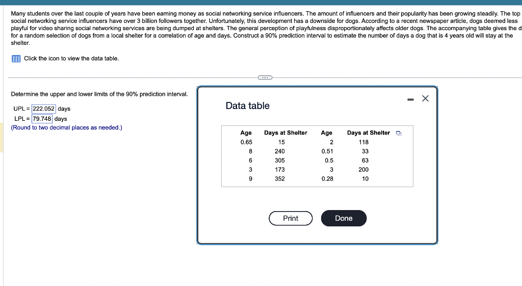 Solved Determine the upper and lower limits of the 90% | Chegg.com
