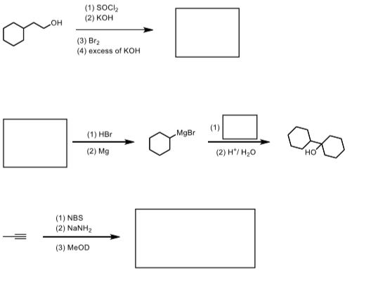 Solved Fill in the missing reagent, reactant or product. | Chegg.com