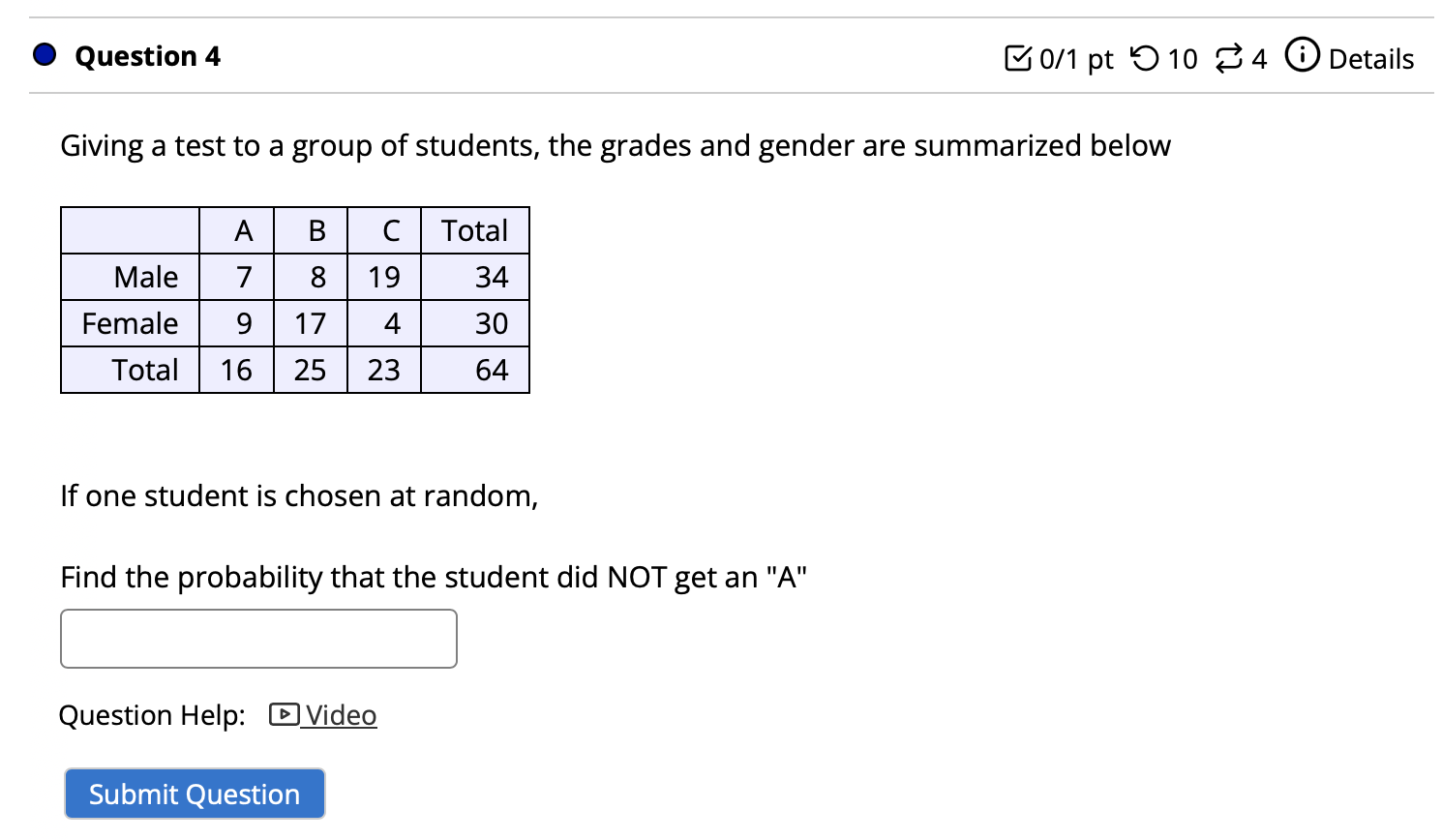 Solved Giving a test to a group of students, the grades and | Chegg.com