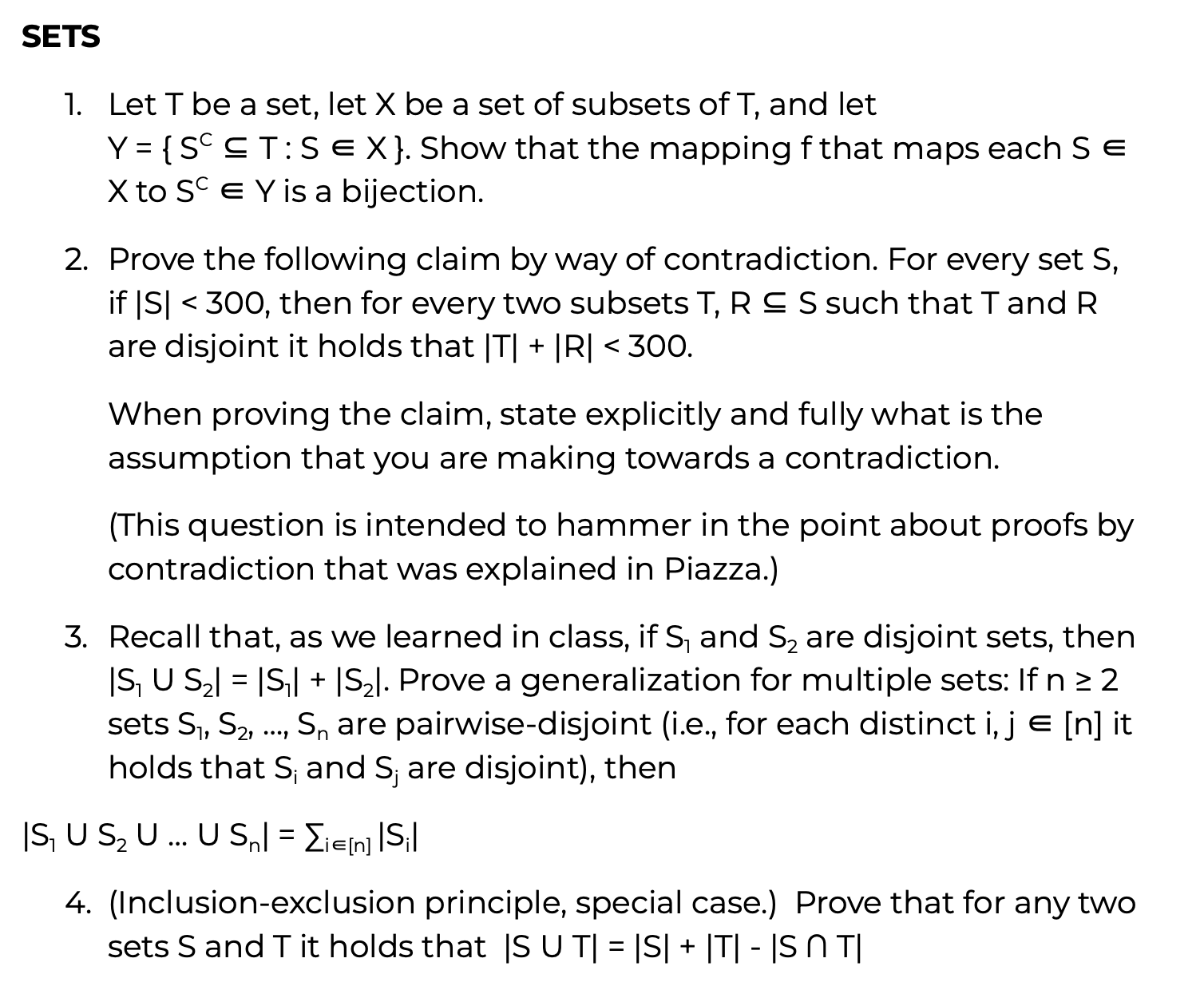 Solved SETS ANSWER ALL 4 ﻿QUESTIONS FOR A GOOD RATINGLet T | Chegg.com
