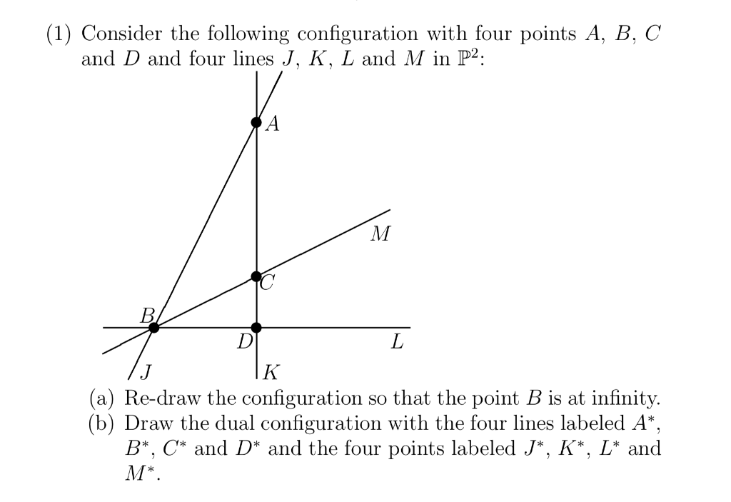 Solved (1) Consider the following configuration with four | Chegg.com