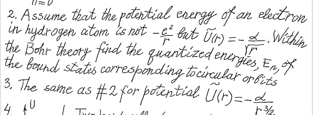 Solved 2. Assume that the potential erergy of an electron | Chegg.com