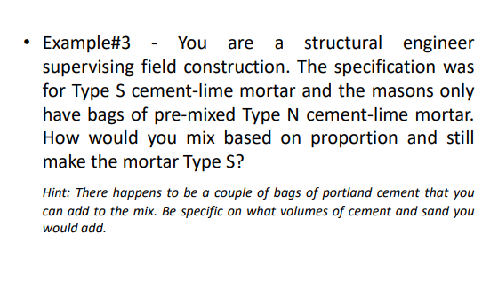 Solved - Example\#3 - You are a structural engineer | Chegg.com
