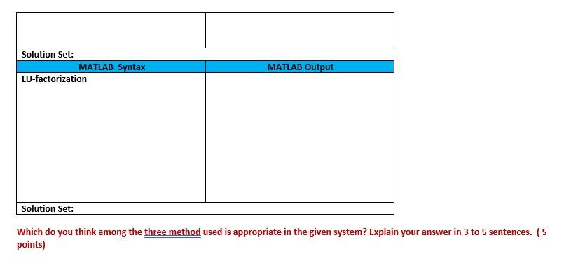 Solved Determine the solution set of the give linear system | Chegg.com
