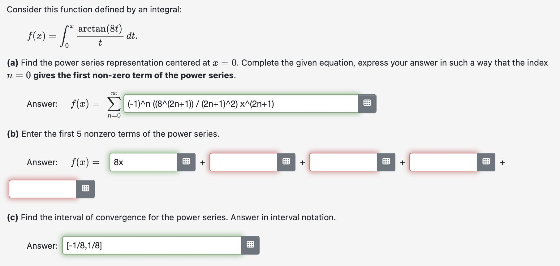 Solved Consider this function defined by an integral: | Chegg.com