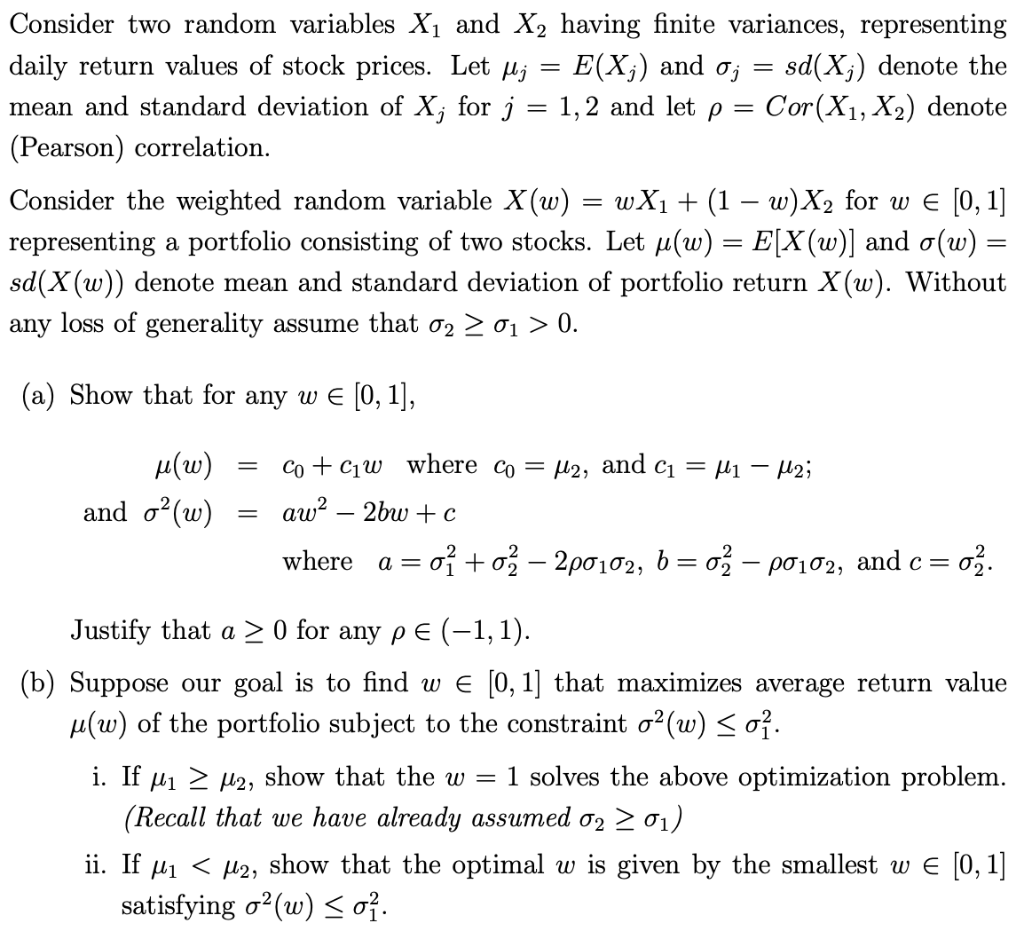 - Consider two random variables X1 and X2 having | Chegg.com