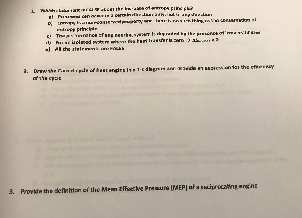 Solved 1. Which statement is FALSE about the increase of | Chegg.com
