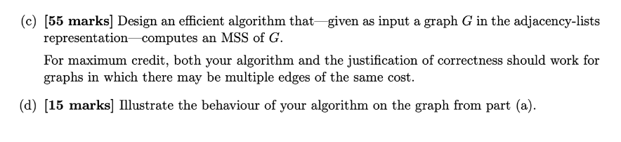 Let Gve Be A Connected Undirected Graph And For 