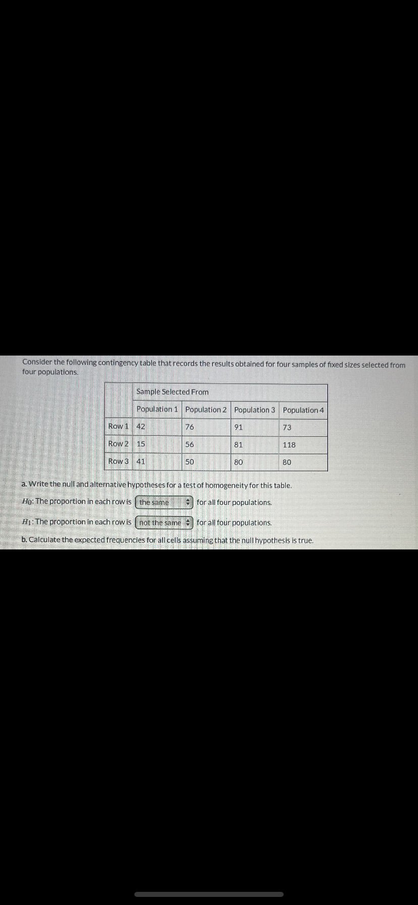 Solved Consider the following contingency table that records | Chegg.com