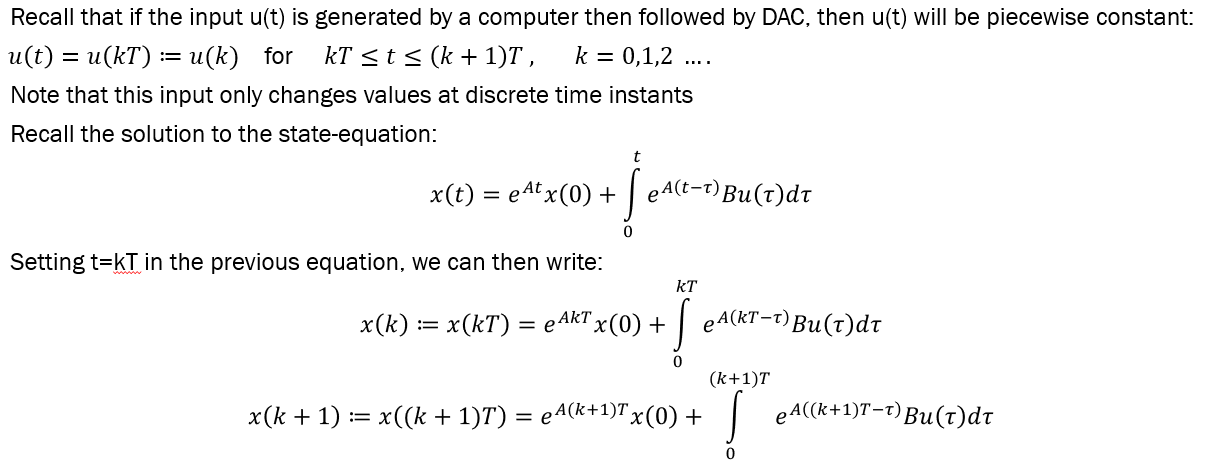 Solved Given the following CT LTI system: *(t) = Ax(t) + | Chegg.com
