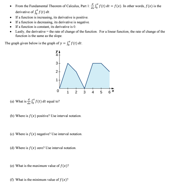 Solved - From the Fundamental Theorem of Calculus, Part | Chegg.com