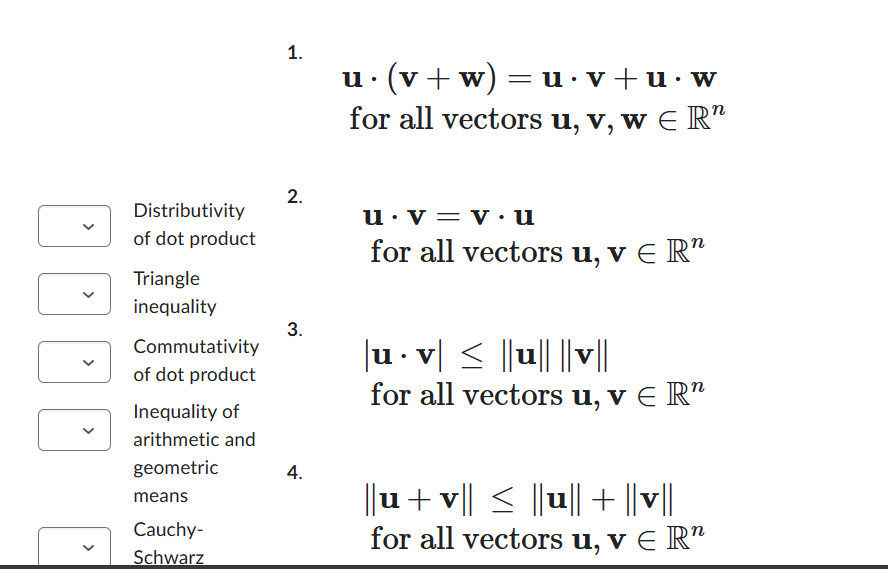 Solved u*(v+w)=u*v+u*wfor all vectors | Chegg.com