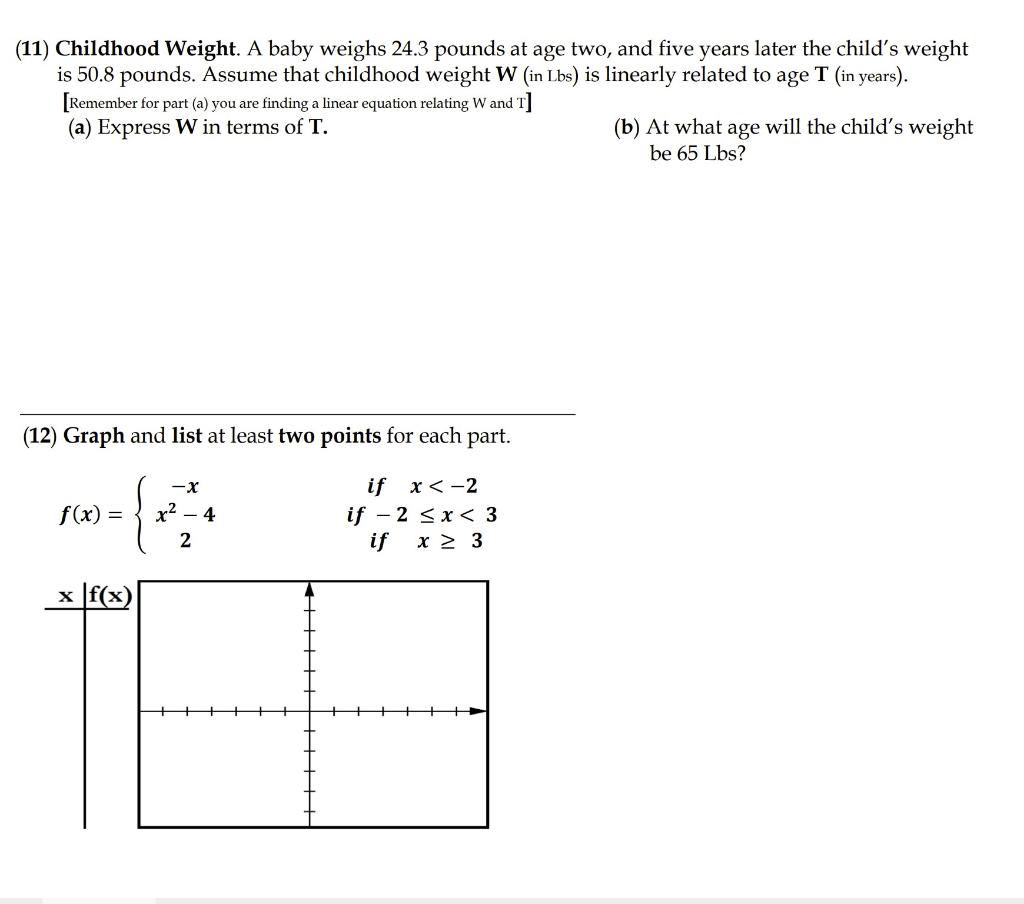 Solved (11) Childhood Weight. A baby weighs 24.3 pounds at | Chegg.com