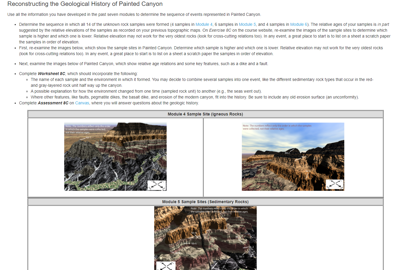 Solved Module 8. Reconstructing Geologic History Worksheet | Chegg.com
