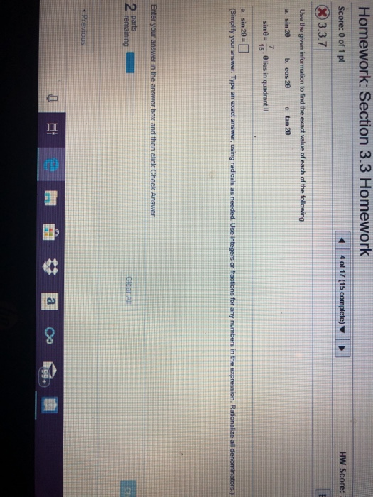 Solved Homework Section 3 3 Homework Score 0 Of 1 Pt 4 Of