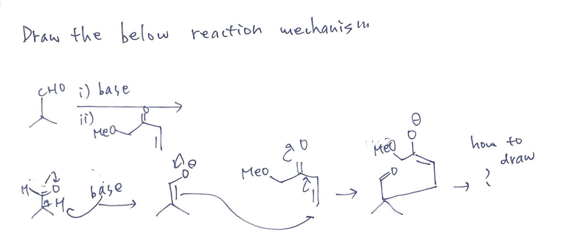 Solved Draw the below reaction mechanism CHO CH 옛 i) base | Chegg.com