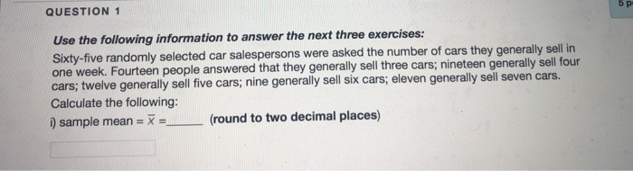 Solved QUESTION 1 5 p Use the following information to | Chegg.com